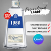 Printable 1800 Silver Tequila Label editable – CustomCraftedbyBella