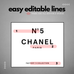 Printable Chanel 05 Perfume label editable Customize, Gift Ideas ...