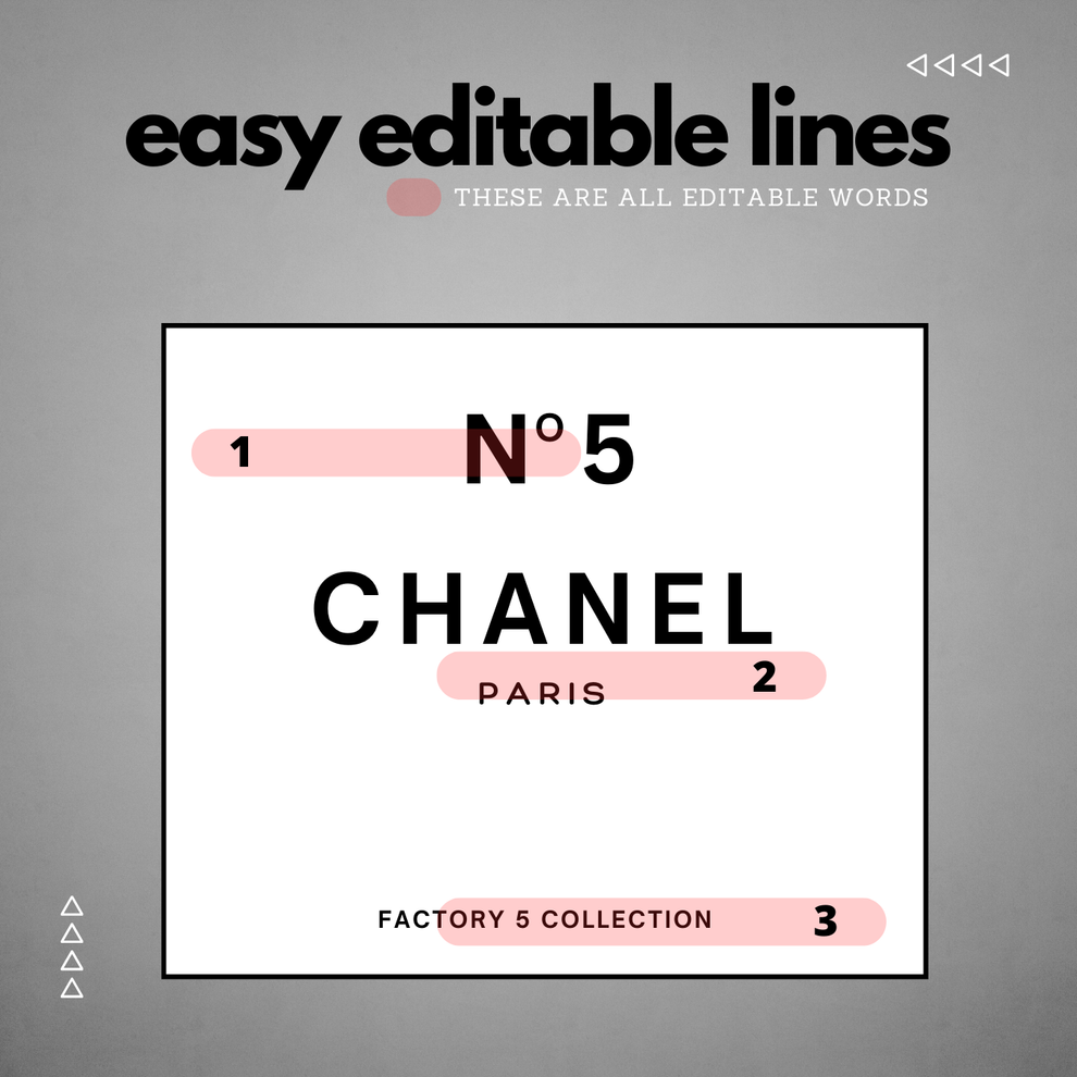 Printable Chanel 05 Perfume label editable Customize, Gift Ideas ...