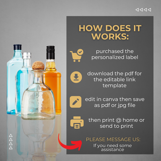Printable 1800 Silver Tequila Label editable – CustomCraftedbyBella