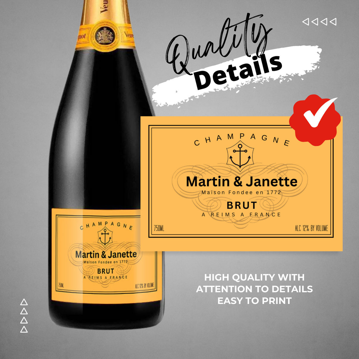 Printable Champagne label editable – CustomCraftedbyBella